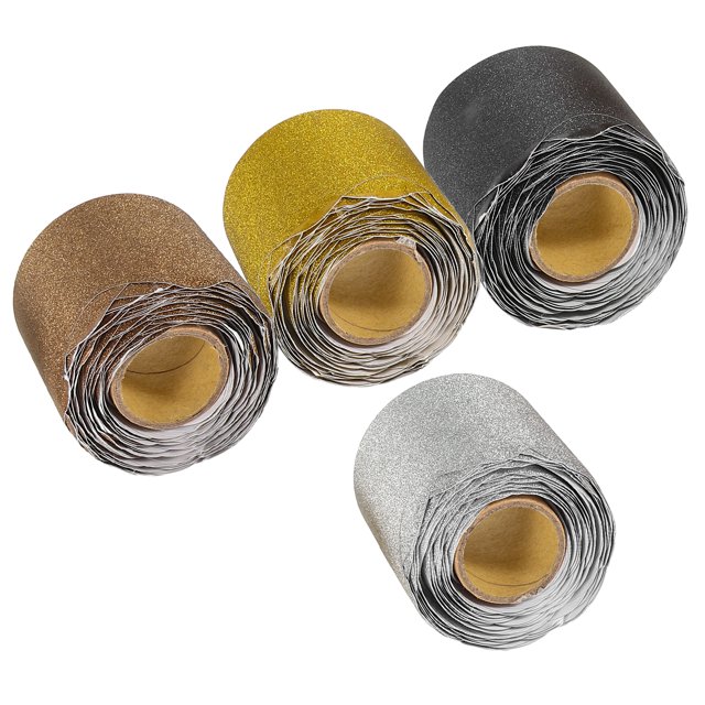 4 Rolls Posters Removable Border Trim Black Bulletin Board Trim ...