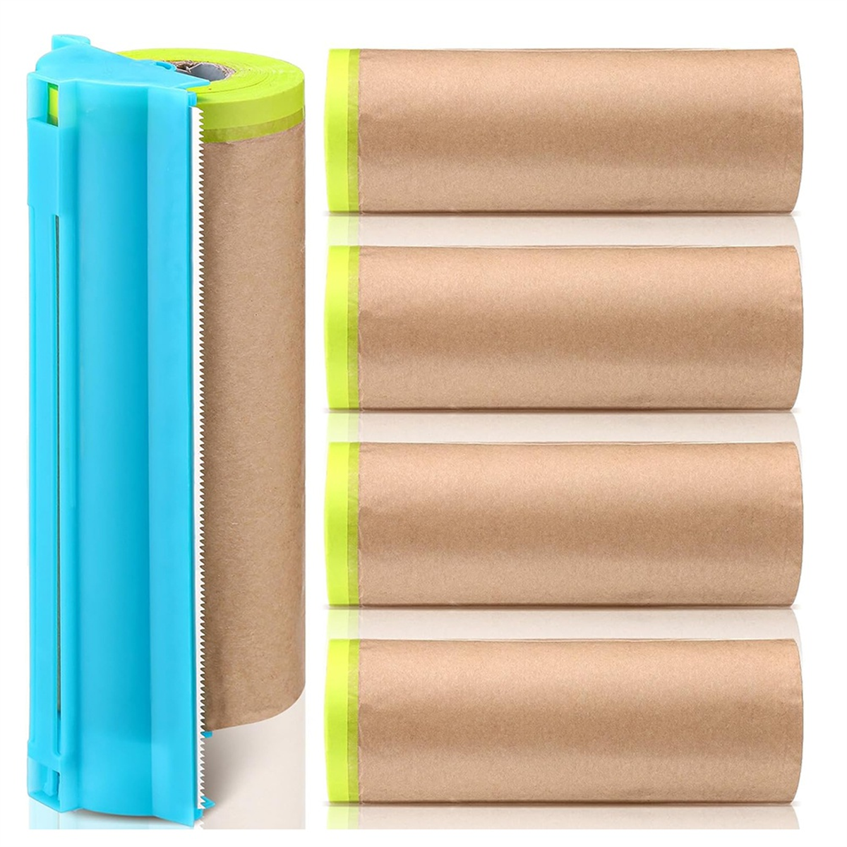 4 Rolls Pre-Laminated Masking Paper for Painting Automotive Tape ...