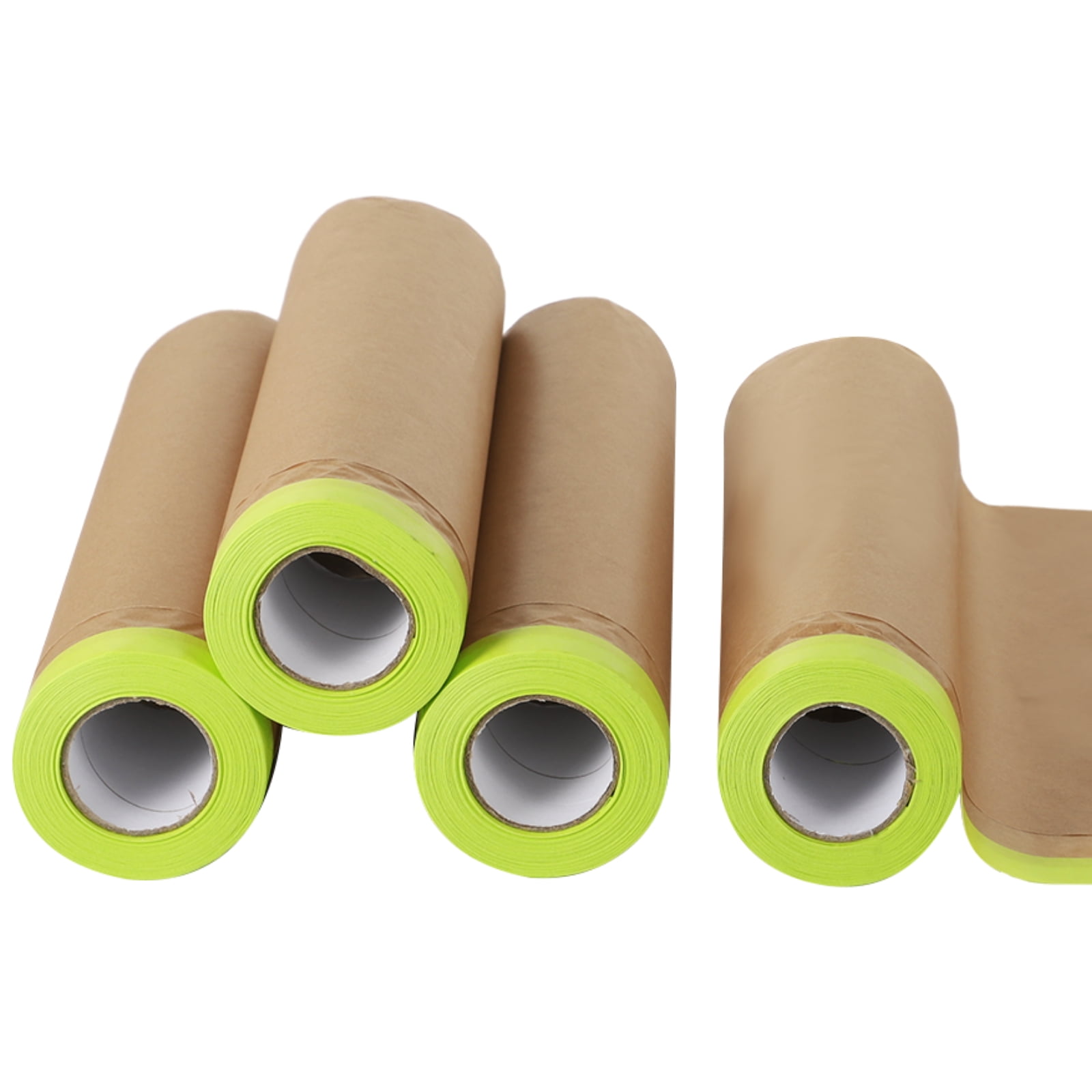4 Rolls Pre-Taped Masking Paper for Painting, 17.7" x 49.2ft Tape and ...