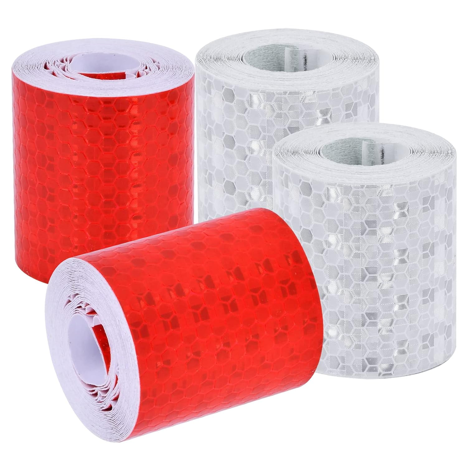 4 Rolls Reflective Tape, 5cm x 3m High Intensity Reflective Tape Safety ...
