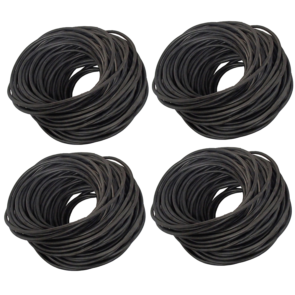 RAParts 4 Rolls Rubber Rope 3/8" Solid Tarp Tie Strap Bungee Flatbed ...