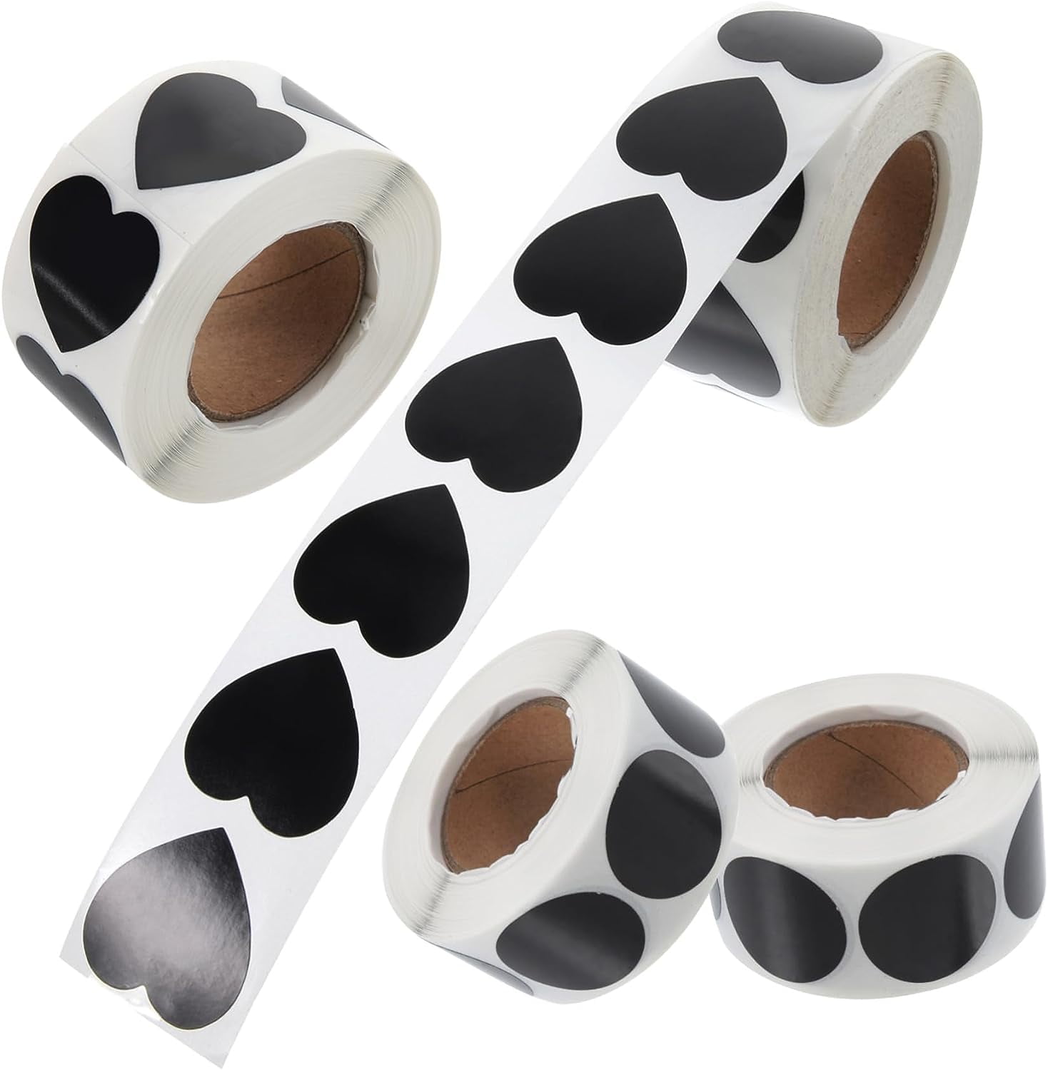 4 Rolls Stickers for Envelopes Heart Decor Dot Stickers Gift Heart ...