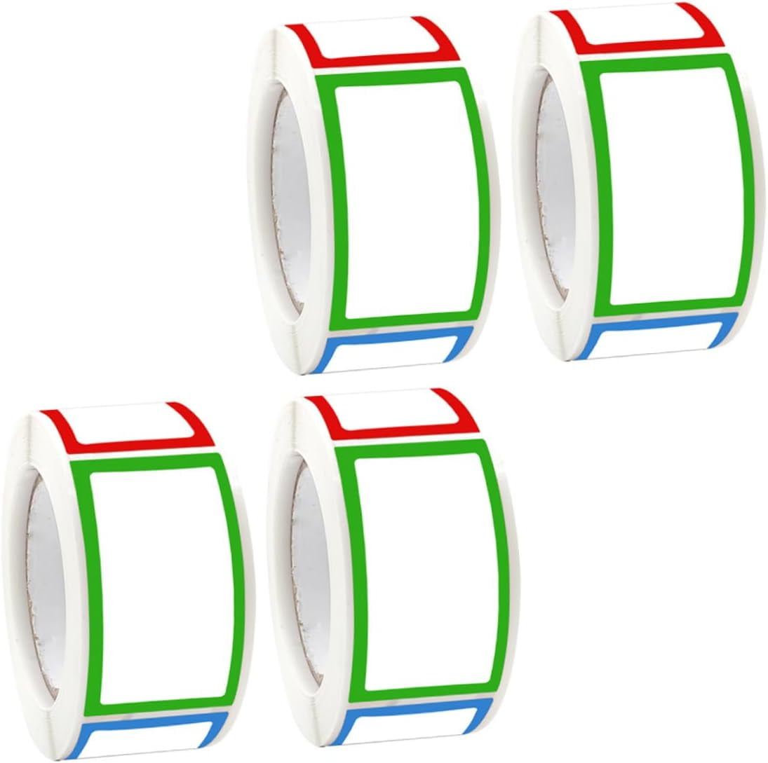 4 Rolls Stickers Rectangular Adhesive Convenient Kitchen Containers ...