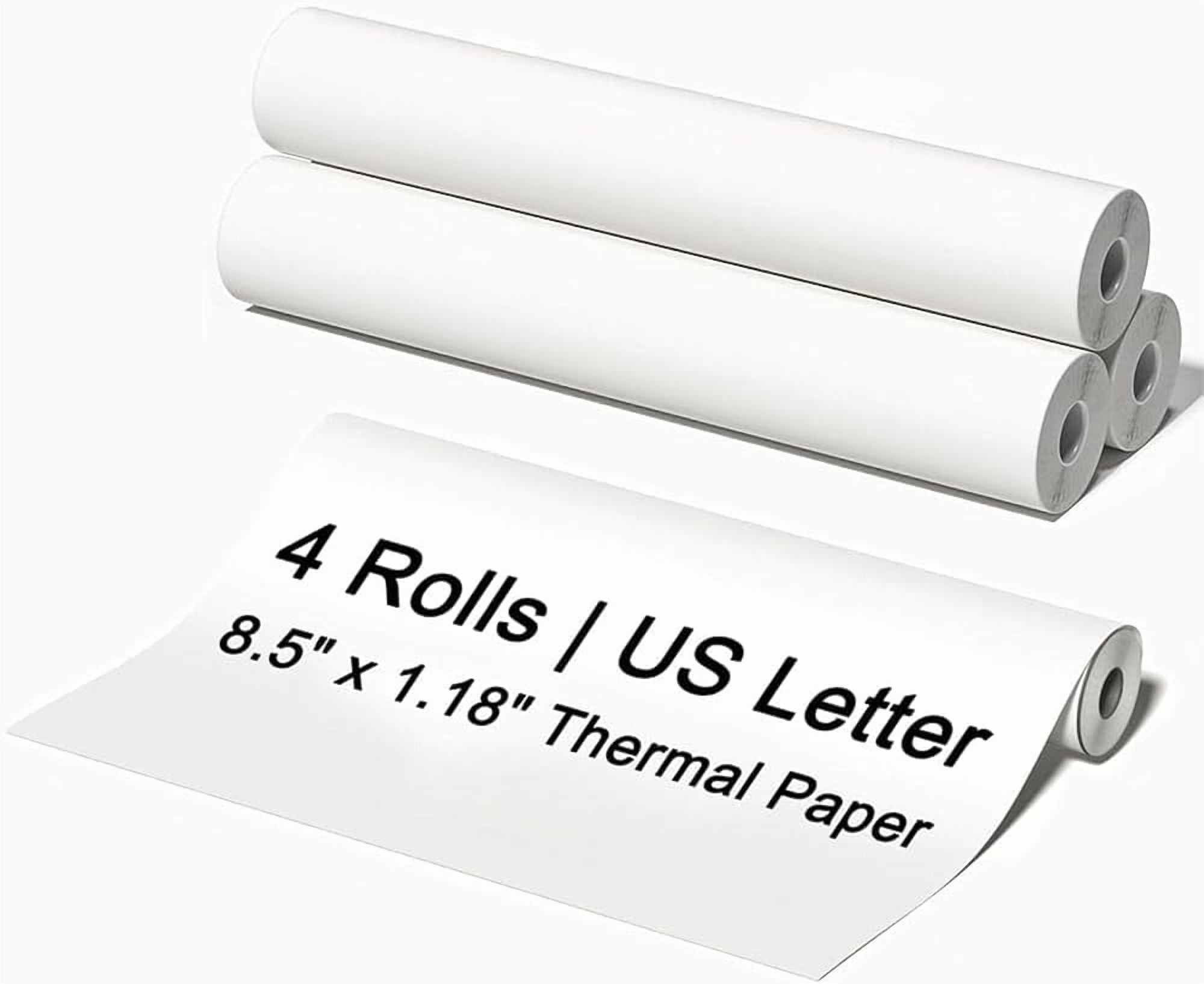 4 Rolls Thermal Paper 8.5x 11 Inches, US Letter Size for Printer ...