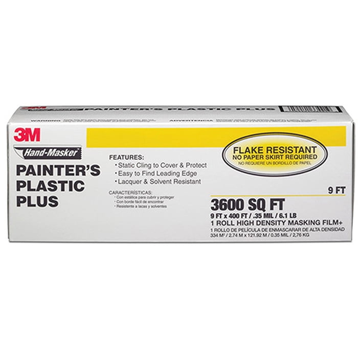 4-Rolls of 9’ x 400’ 3M MFB-9 Hand-Masker High Density Painter’s ...