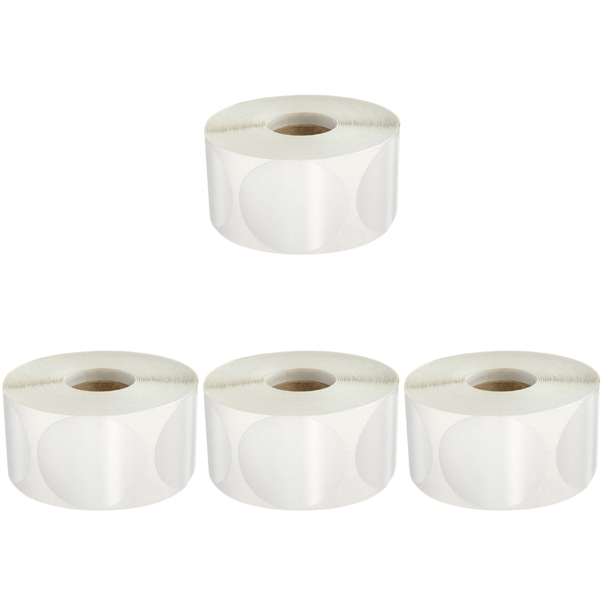 4 Rolls of Clear Circle Stickers Round Clear Circle Stickers Clear Seal ...