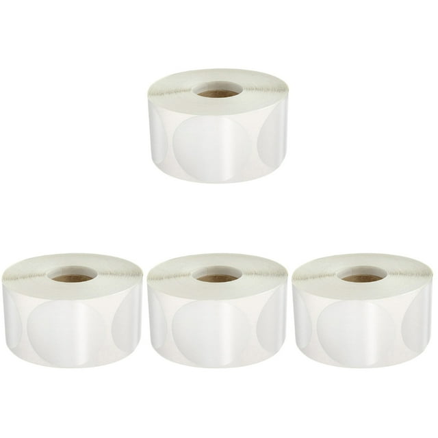 4 Rolls of Clear Circle Stickers Round Clear Circle Stickers Clear Seal ...