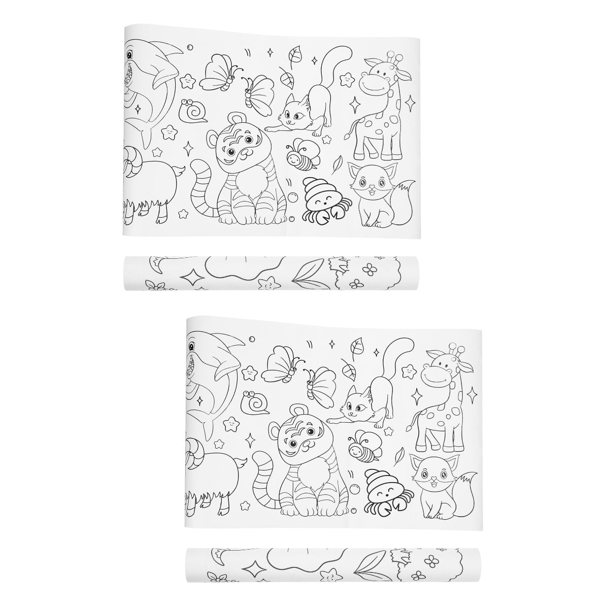 4 Rolls of Coloring Paper Rolls Large Coloring Posters Toddler Coloring ...