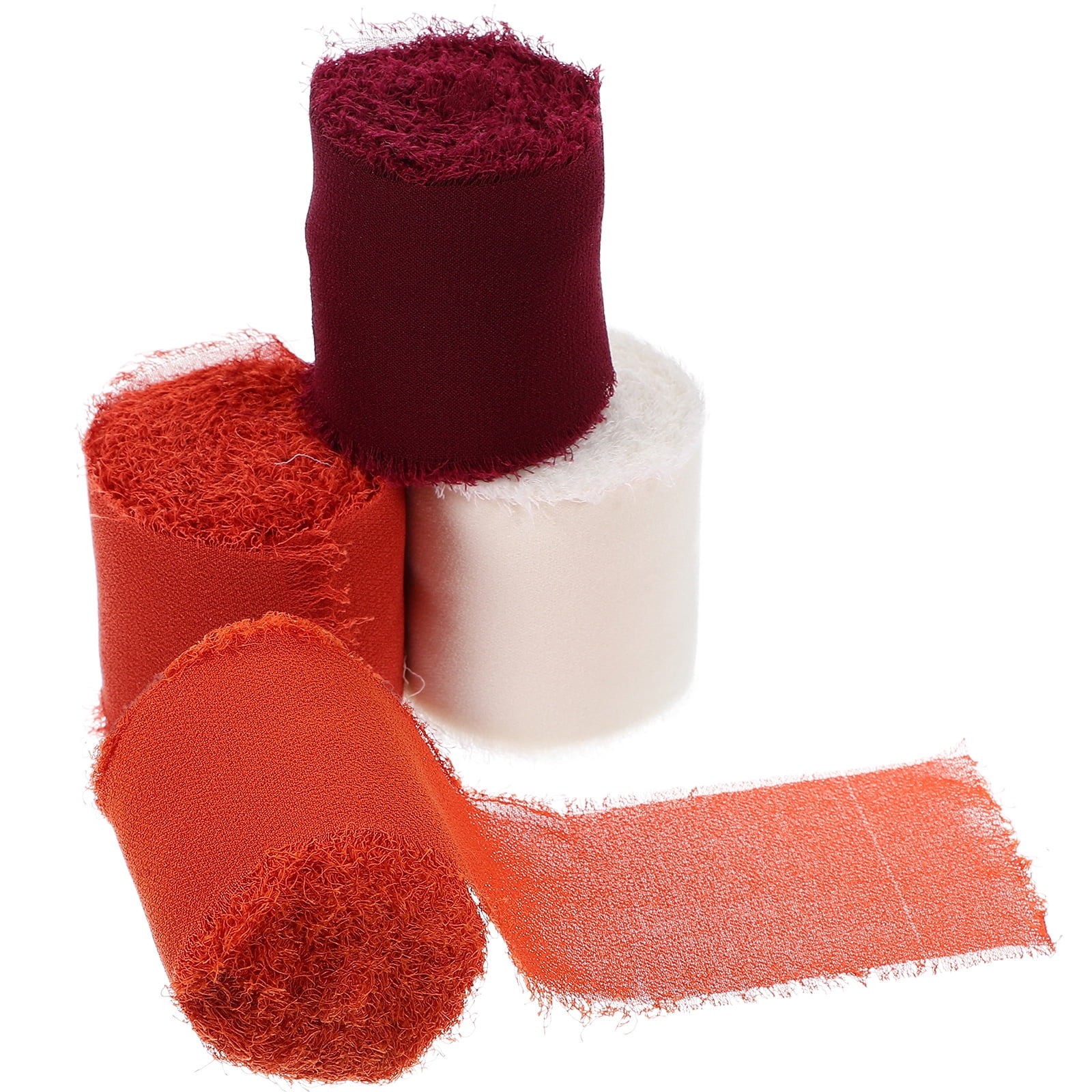 4 Rolls of DIY Ribbon Roll Gift Box Packaging Ribbon for Sewing ...