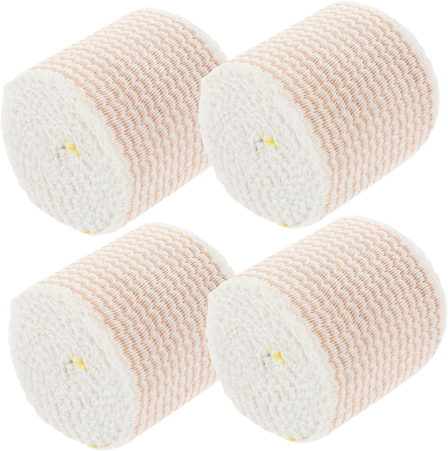 4 Rolls of Elastic Compression Bandages Breathable Self Adhesive Sports ...