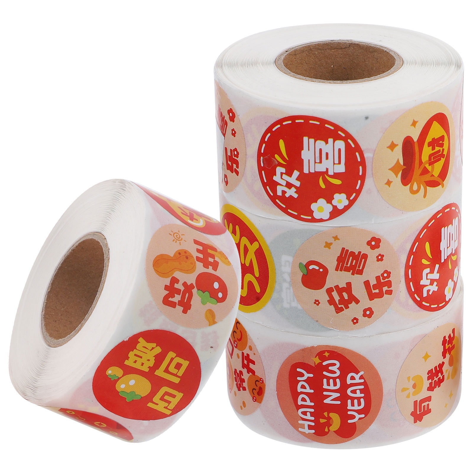 4 Rolls of Envelope Seal Stickers Cartoon Sealing Labels Gift Package ...