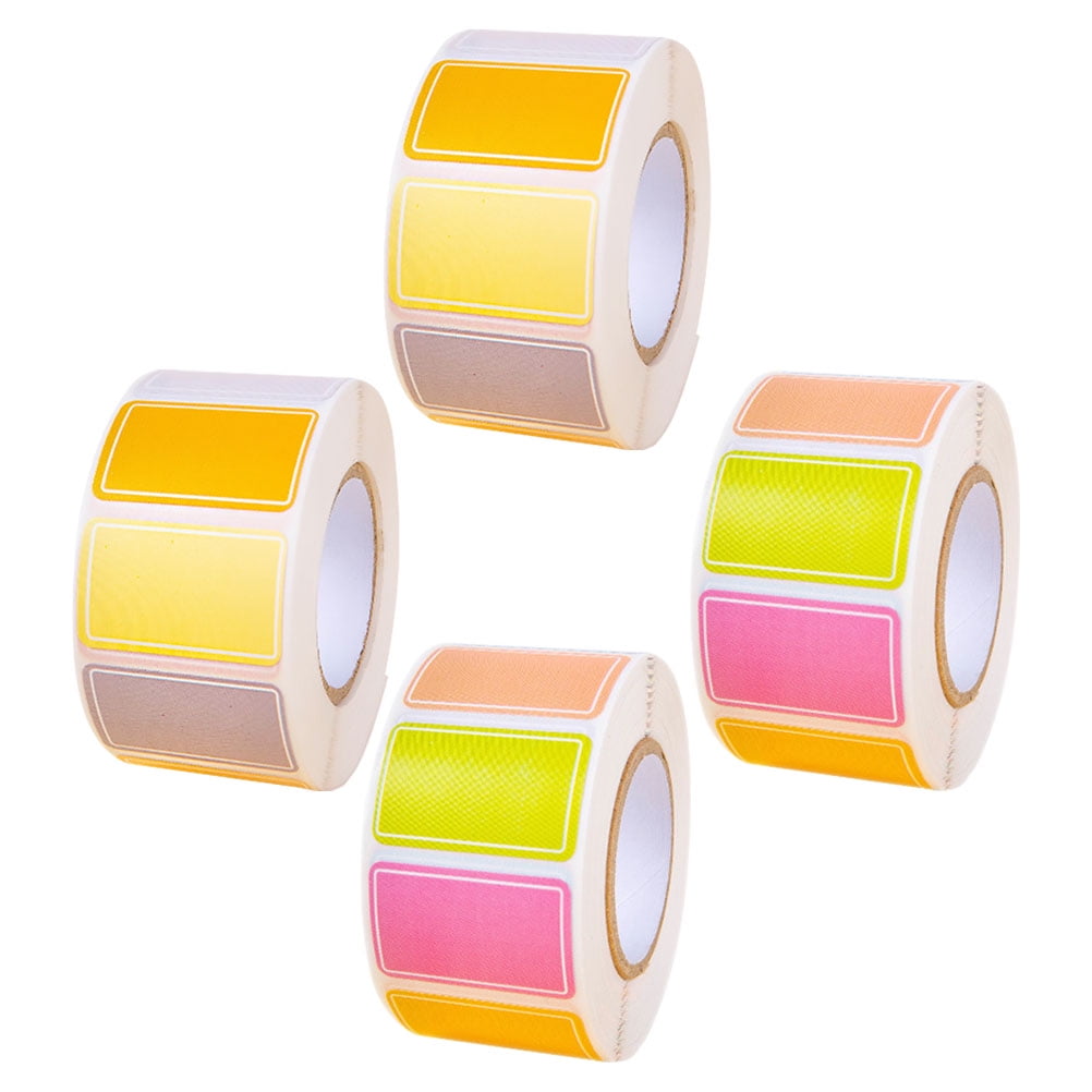 4 Rolls of Writable Label Sticker Sticky Classification Labels ...