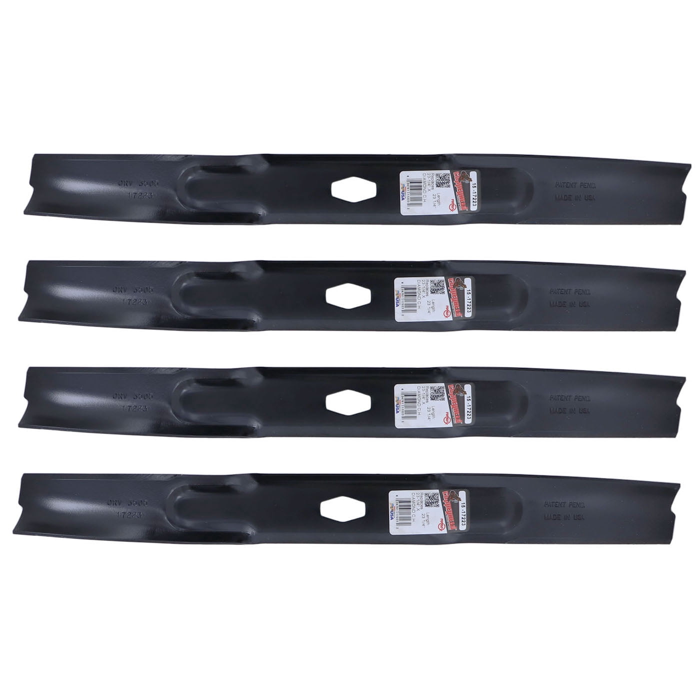 4 Rotary® 17223 Hi Lift Mower Blades for MTD® 742P05510 74205510 46in ...