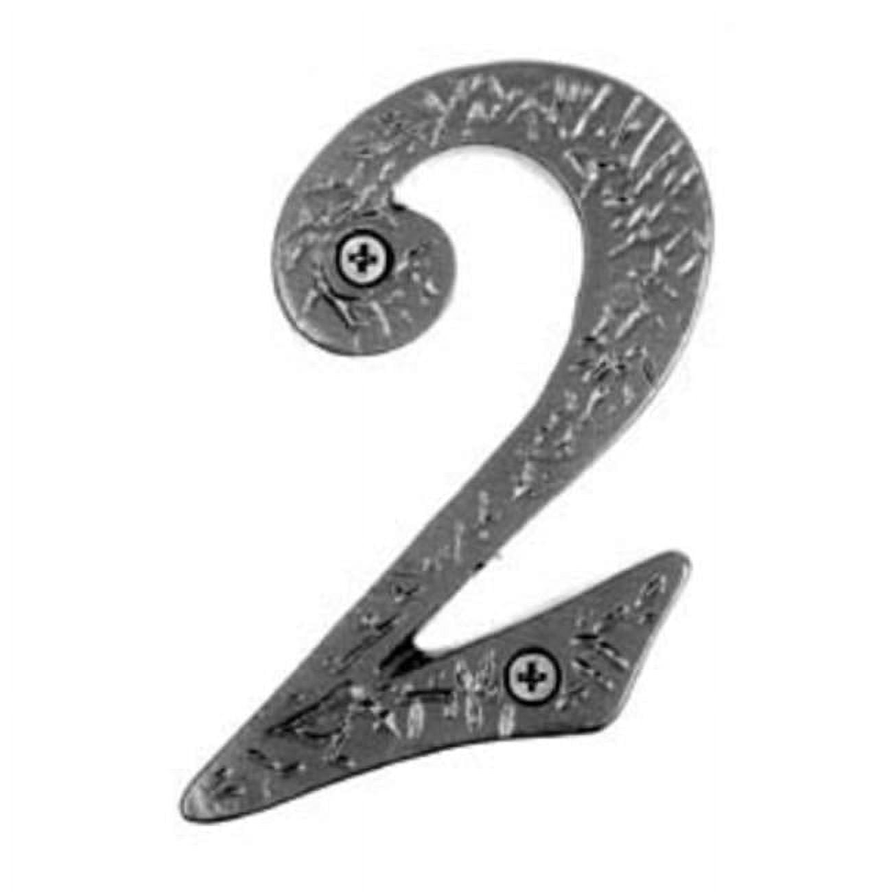 4'' Rough Iron Address Number 2 - Black - Walmart.com
