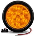 4" Round Amber LED Trailer Tail Lights [DOT certified] [Grommet & Plug ...