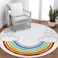 4' Round Area Rugs for Girls Bedroom, Yamaziot Floor Mat for Living ...