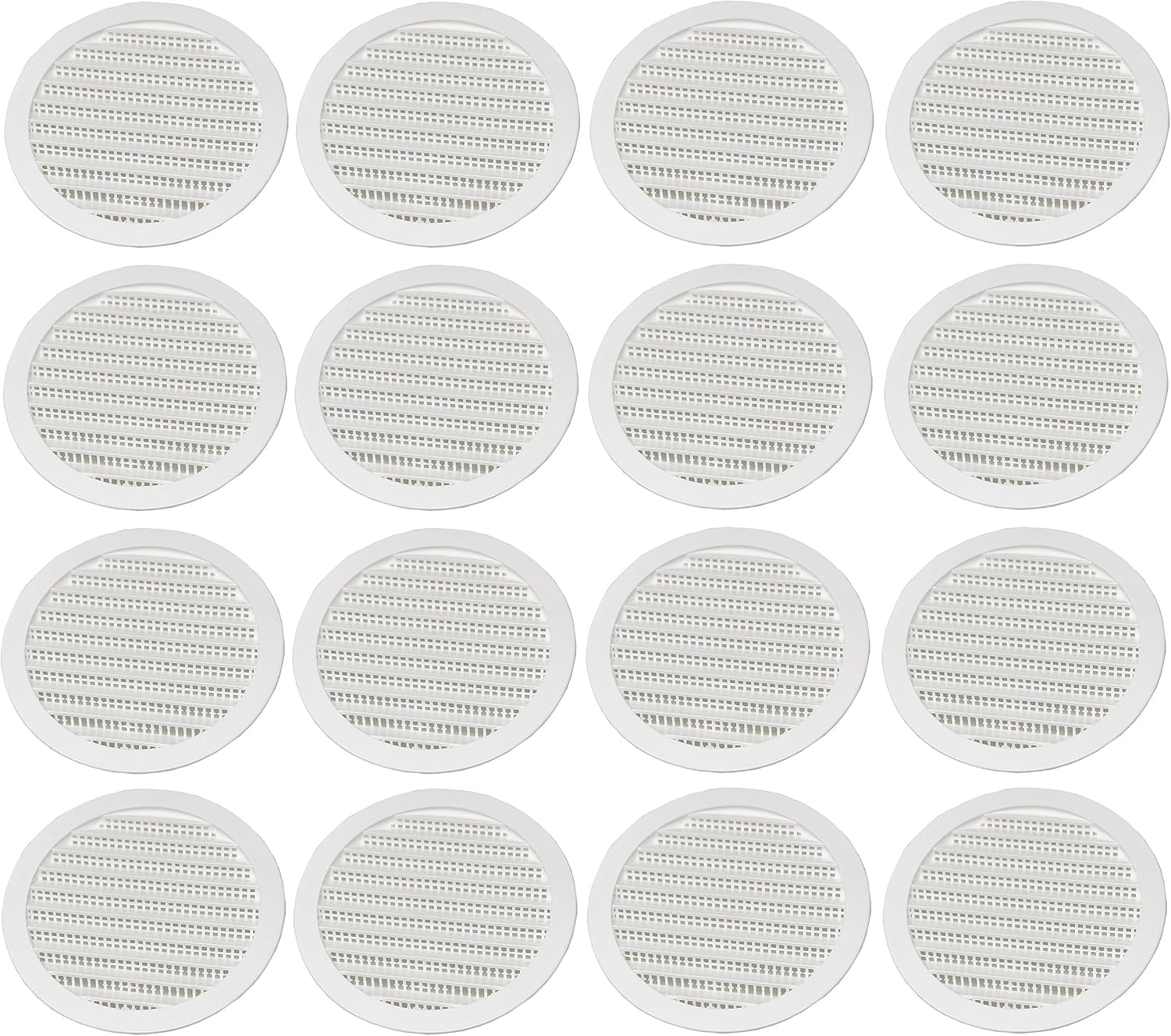 4" Round Plastic Louver Soffit Air Vent Reptile Screen Grille Cover (16 ...