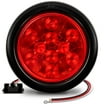 Yi Ya Su 2Pc 4 Inch Round Red LED Trailer Tail Lights, Brake Stop Lamp ...