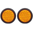 4" Round Trailer 24 LED Stop Turn Tail Signal Brake Marker Lights 2x ...