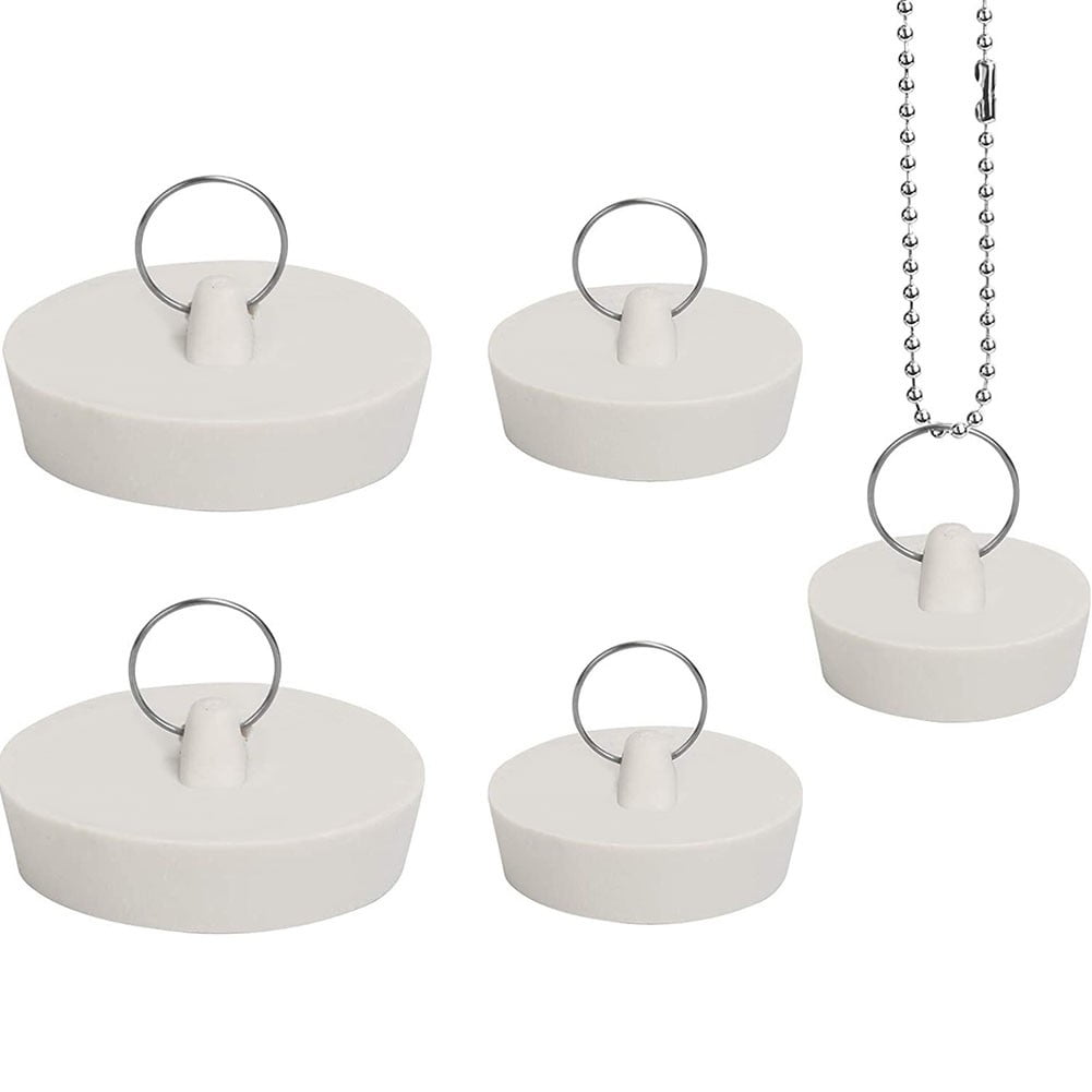 4 Rubber Bath Plugs Universal Sink 38/43mm Basin Bathroom Kitchen Drain ...