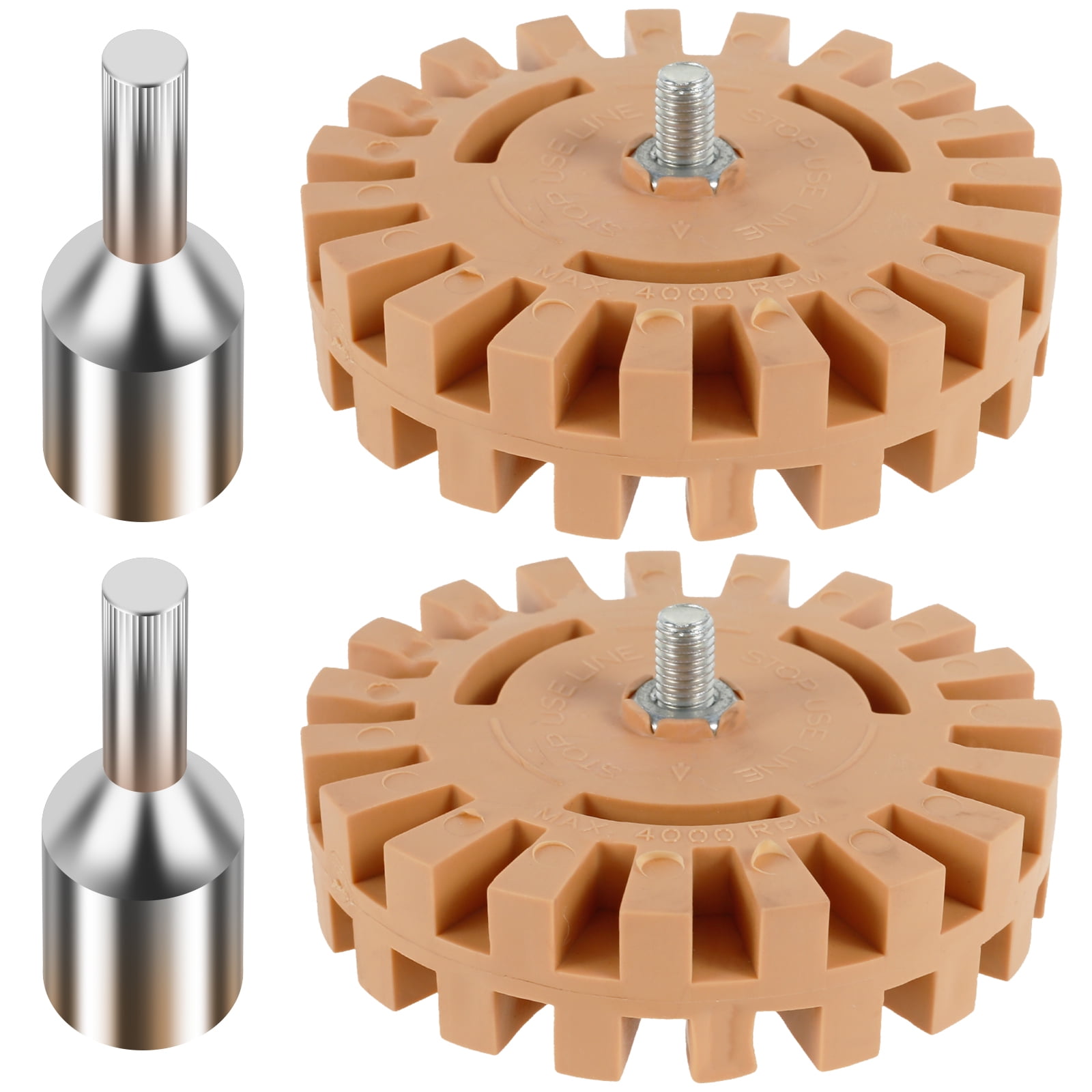 4" Rubber Eraser Wheel Easy Removal Decal Remover Tool Kit with Drill ...