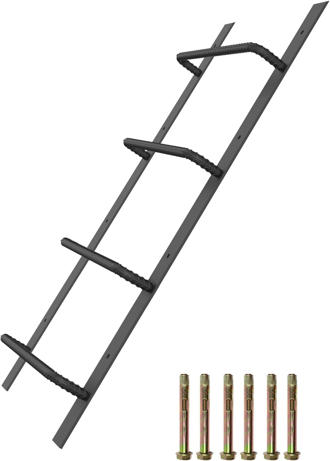 4-Rung Window Well Ladder, Heavy Duty Steel Basement Egress Ladder ...