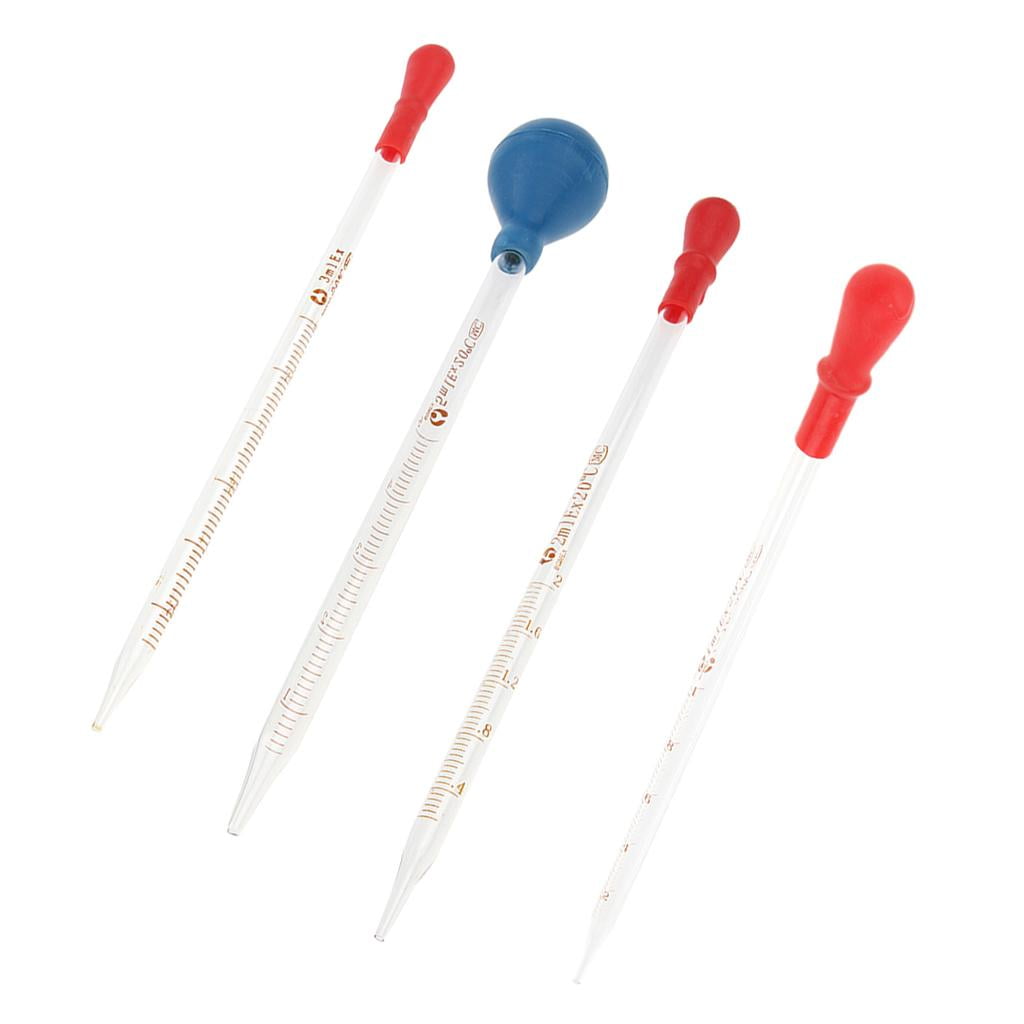 4 S 1ml 2ml 3ml 5ml Glass Pipette with Chemistry Dropper School ...