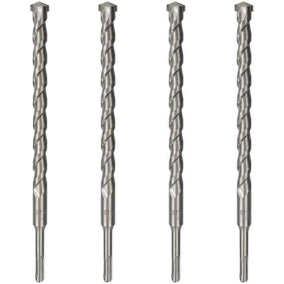 4- SDS 3/4 inch inch Rotary Hammer Drill Bits, Carbide Tipped for Brick ...