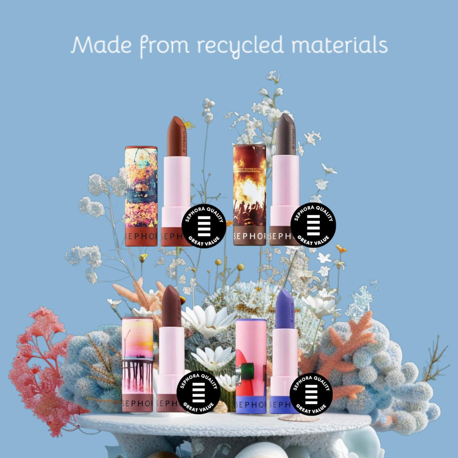 4 SEPHORA Lip Stories Backstage 60 Grind 56 Vacation 59 Snuggle 61 ...