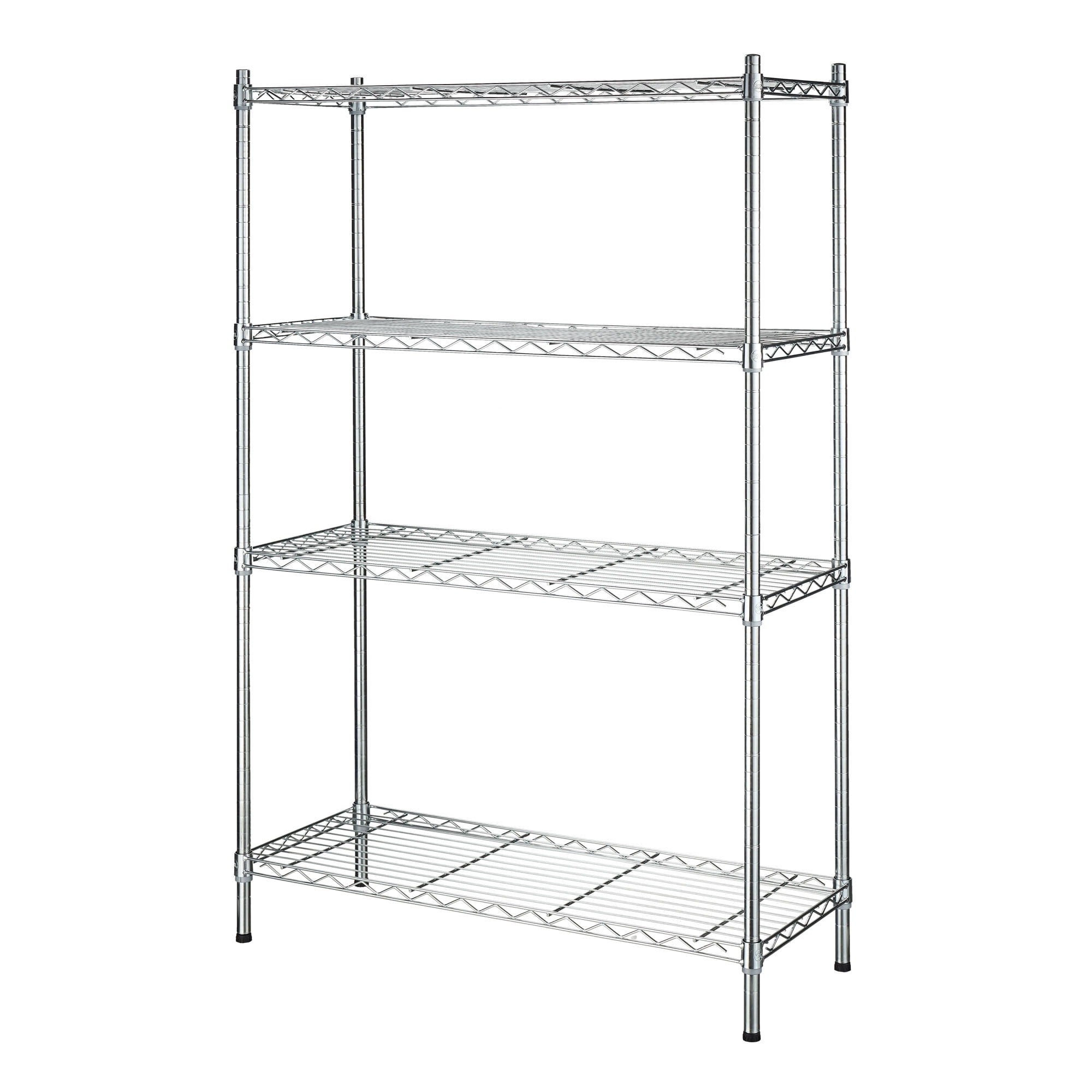 4-SHLEF METAL STORAGE RACK, 350 LBS(158kg) Capacity per Shelf When ...