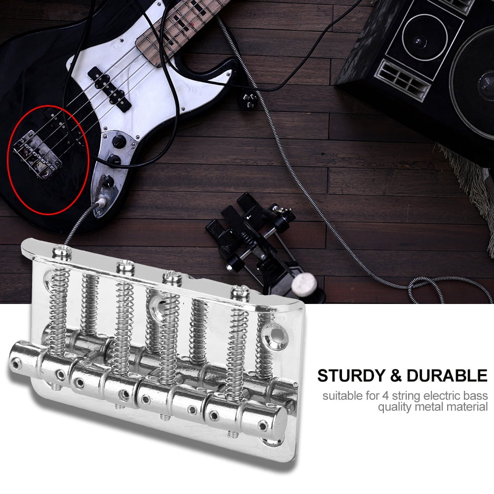 4 Saddle Hardtail 80mm Metal Tailpiece Electric Bass Bridge Replacement ...