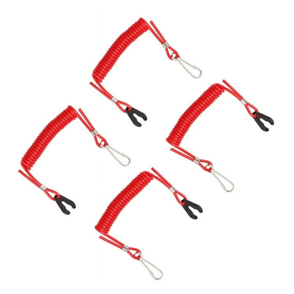 4 Safety Ropes for PWC Jet Ski Wave Runners Stop Killing TPU + PVC Red ...