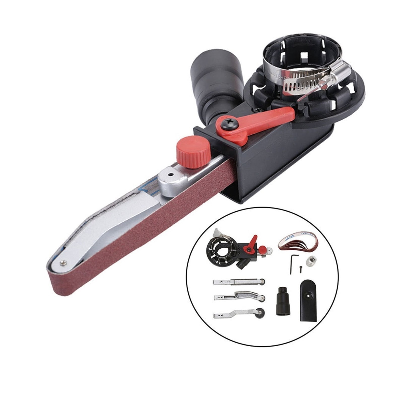 4"Sander Machine Sanding Belt Adapter Head Convert With Sanding Belts For Electric Angle ...