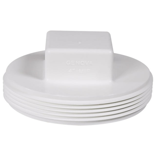 4" Sch. 40 PVC-DWV Threaded Plug (MIP) by Genova Products - Walmart.com