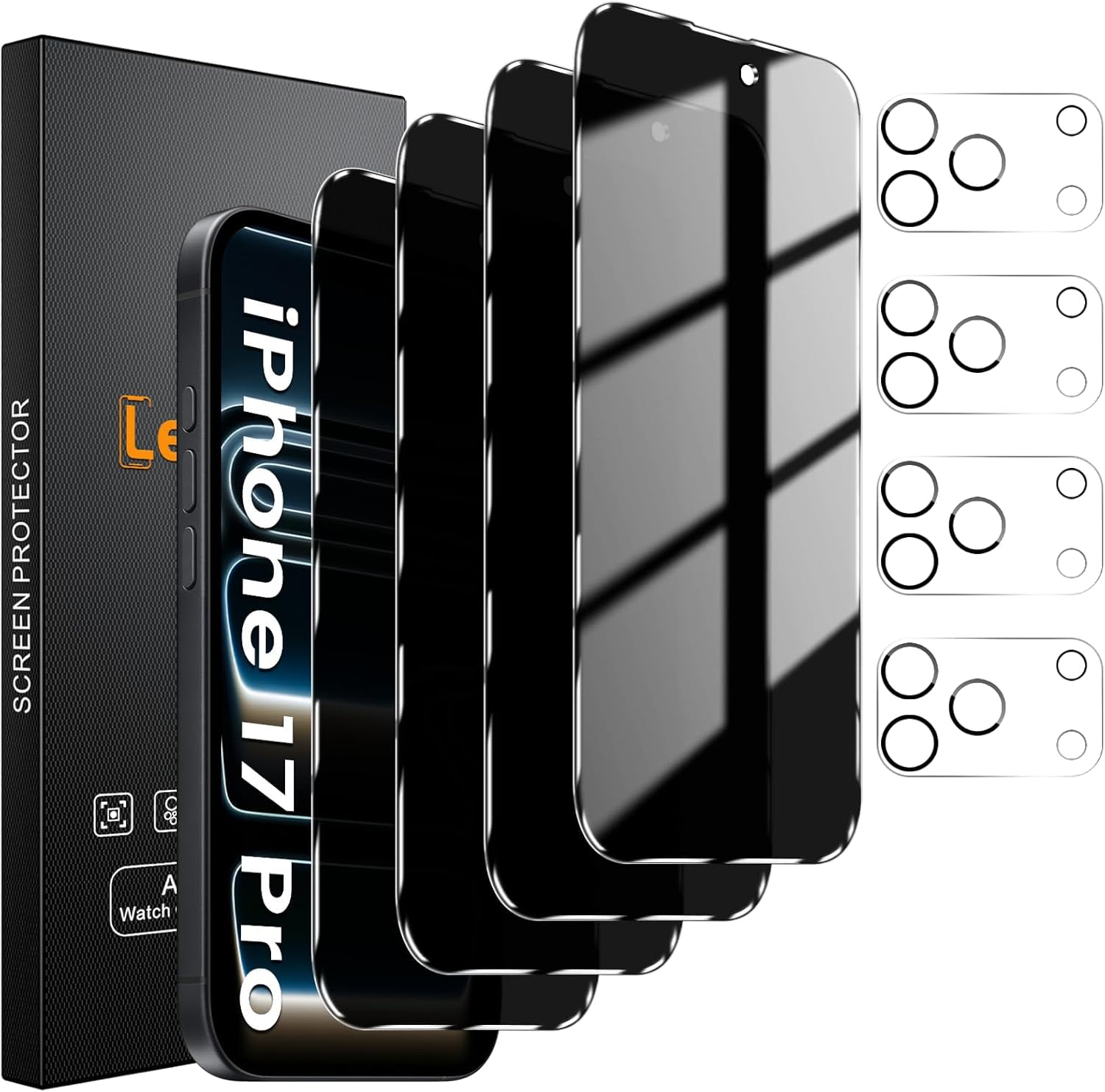 4 Screen Protector for 17 6.3-Inch with 4 Camera Lens Protector, Anti ...