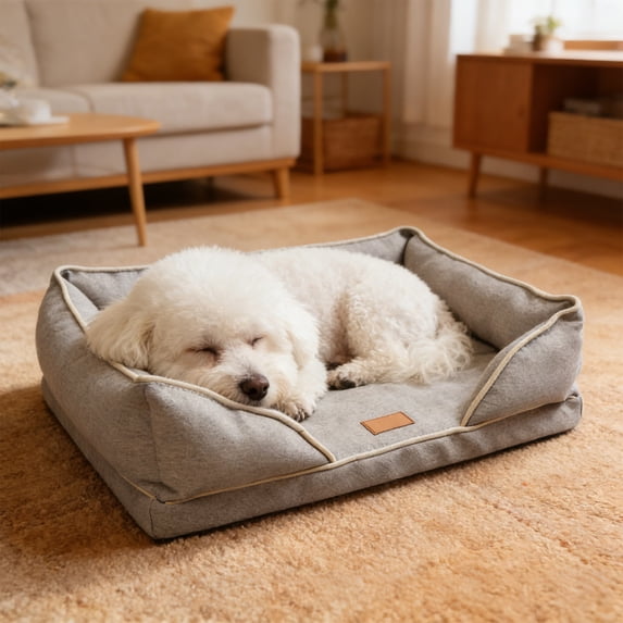 4 Season Washable Dog Cat Bed, Reversible Pet Mat with Removable Cover ...