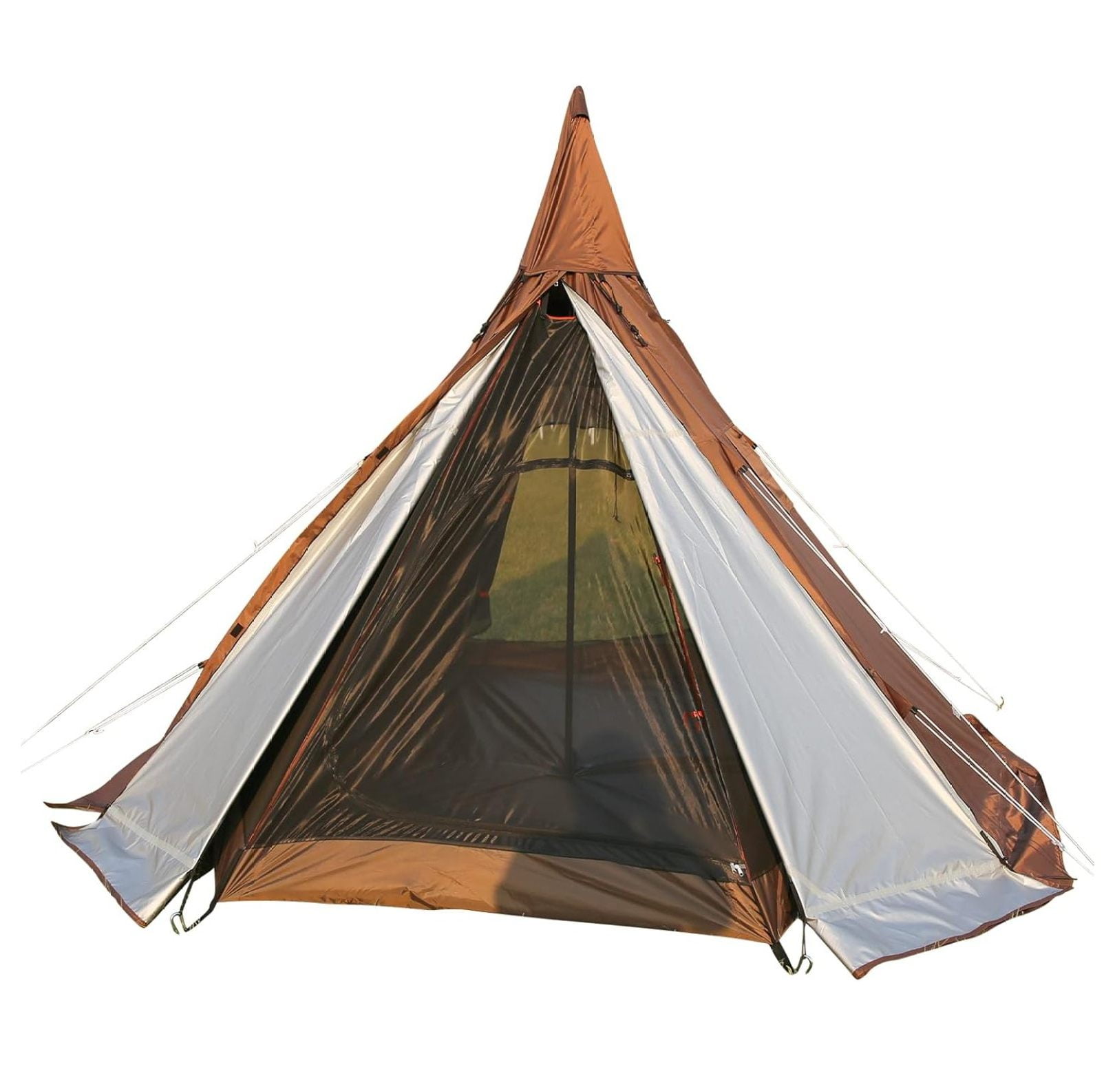 4 Season Waterproof Teepee Tent Yurt with Stove Jack for Adult Camping ...