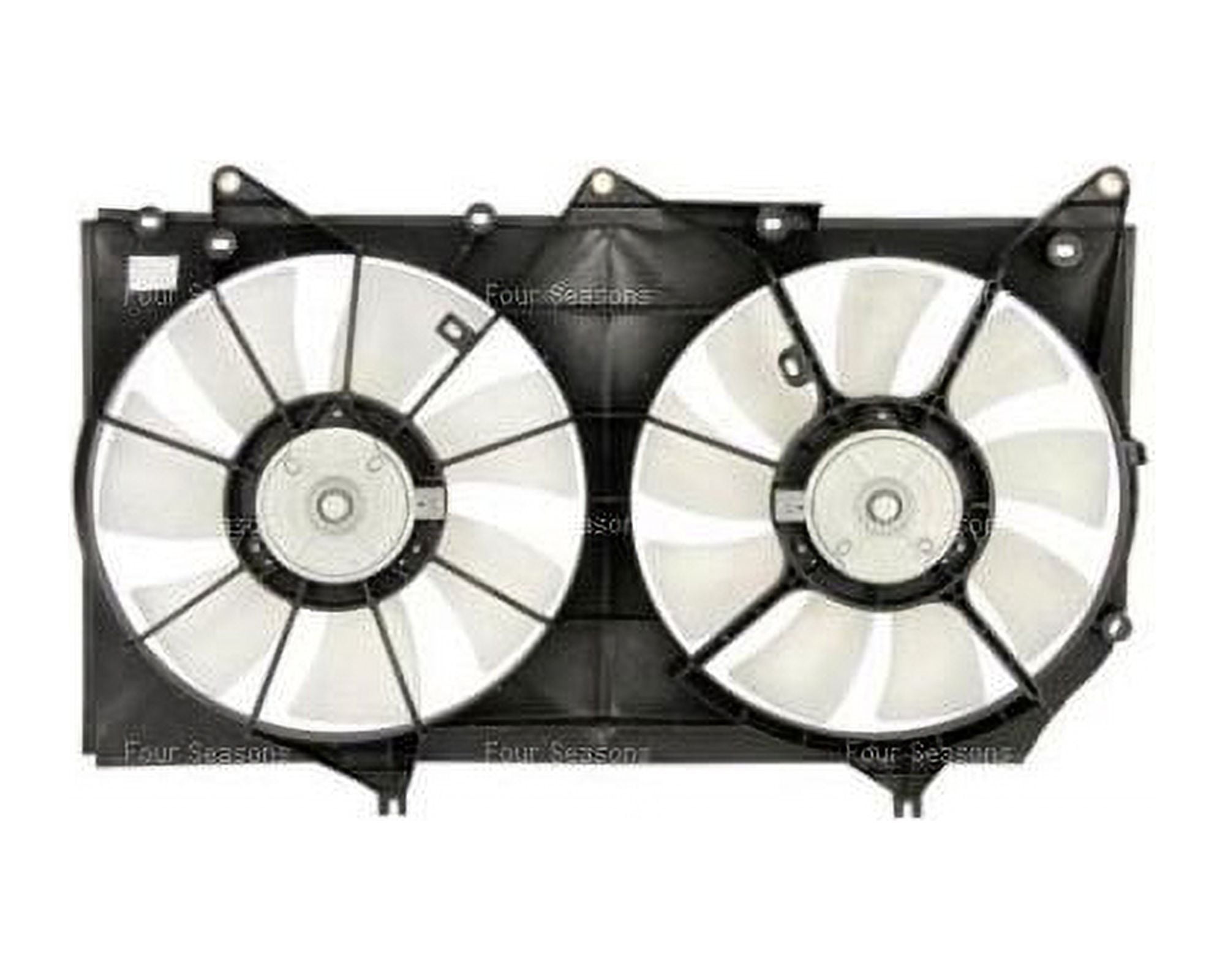 4-Seasons 75366 Cooling Fan Assembly, Dual fan, Radiator and A/C ...