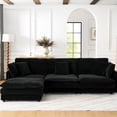 4 Seater L-Shaped Convertible Sofa / Skin-Friendly Fabric for Bedroom ...
