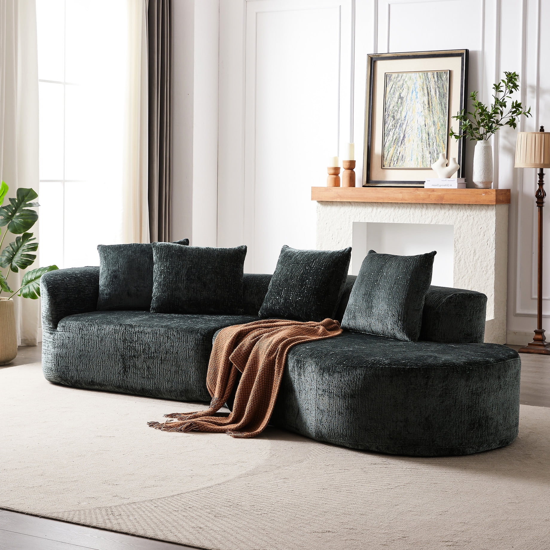 4 - Seater Sofa, No Assembly - Quick Setup for Home Relaxation ...
