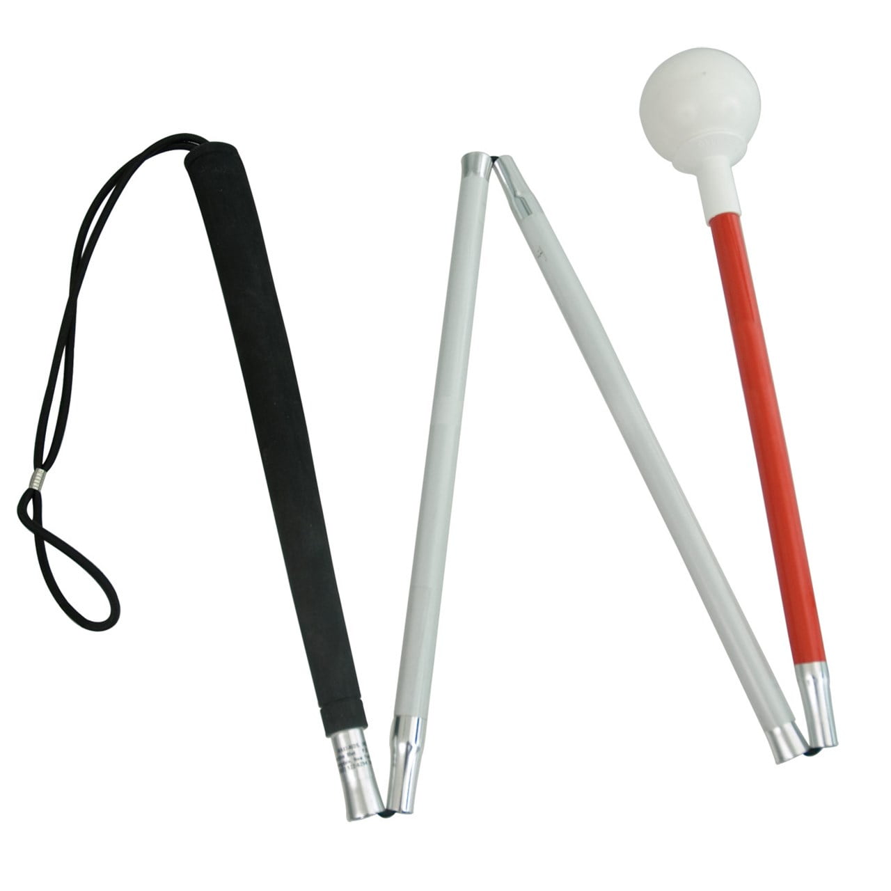 4-Section Alum Folding Cane with Rolling Tip 44-in - Walmart.com
