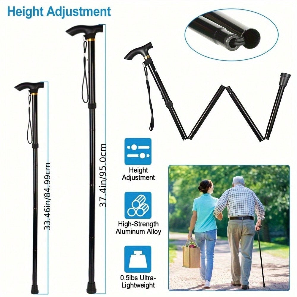 4-Section Foldable Ultra-Light Adjustable Telescopic Trekking Pole ...