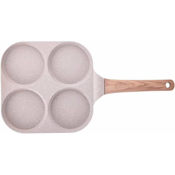 4-Section Nonstick Breakfast Pan – Granite Coated Frying Pan for Eggs ...