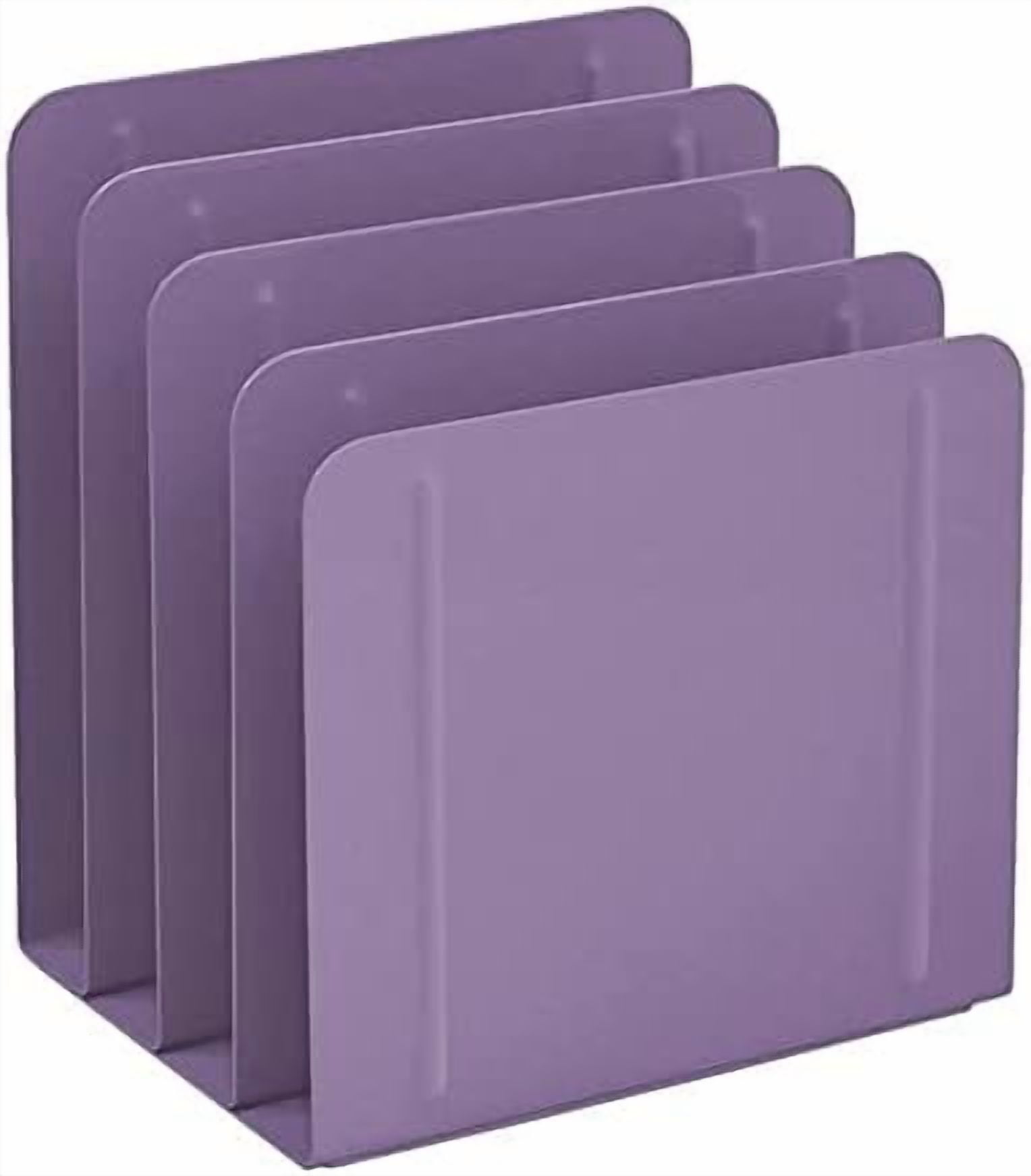 4 Section Vertical Metal File Sorter, Desktop File Organizer, Compact ...