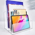 4 Sections Acrylic File Organizer for Desk - Walmart.com
