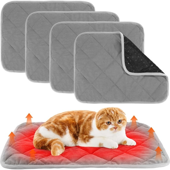 4 Self Warming Bed Heating Pad Soft Warm Thermal Mat with Anti-Slip ...