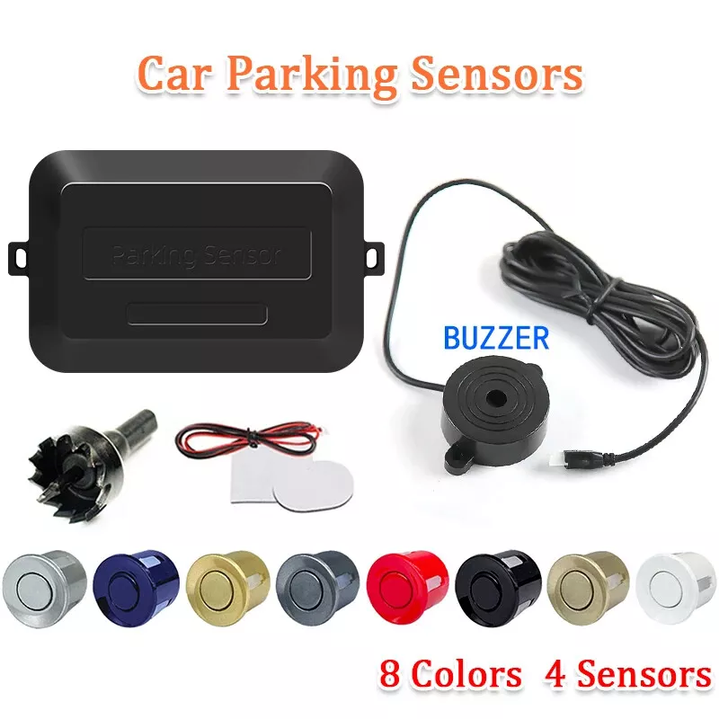 4 Sensors Buzzer 22mm Car Parking Sensor Kit Reverse Backup Radar Sound ...
