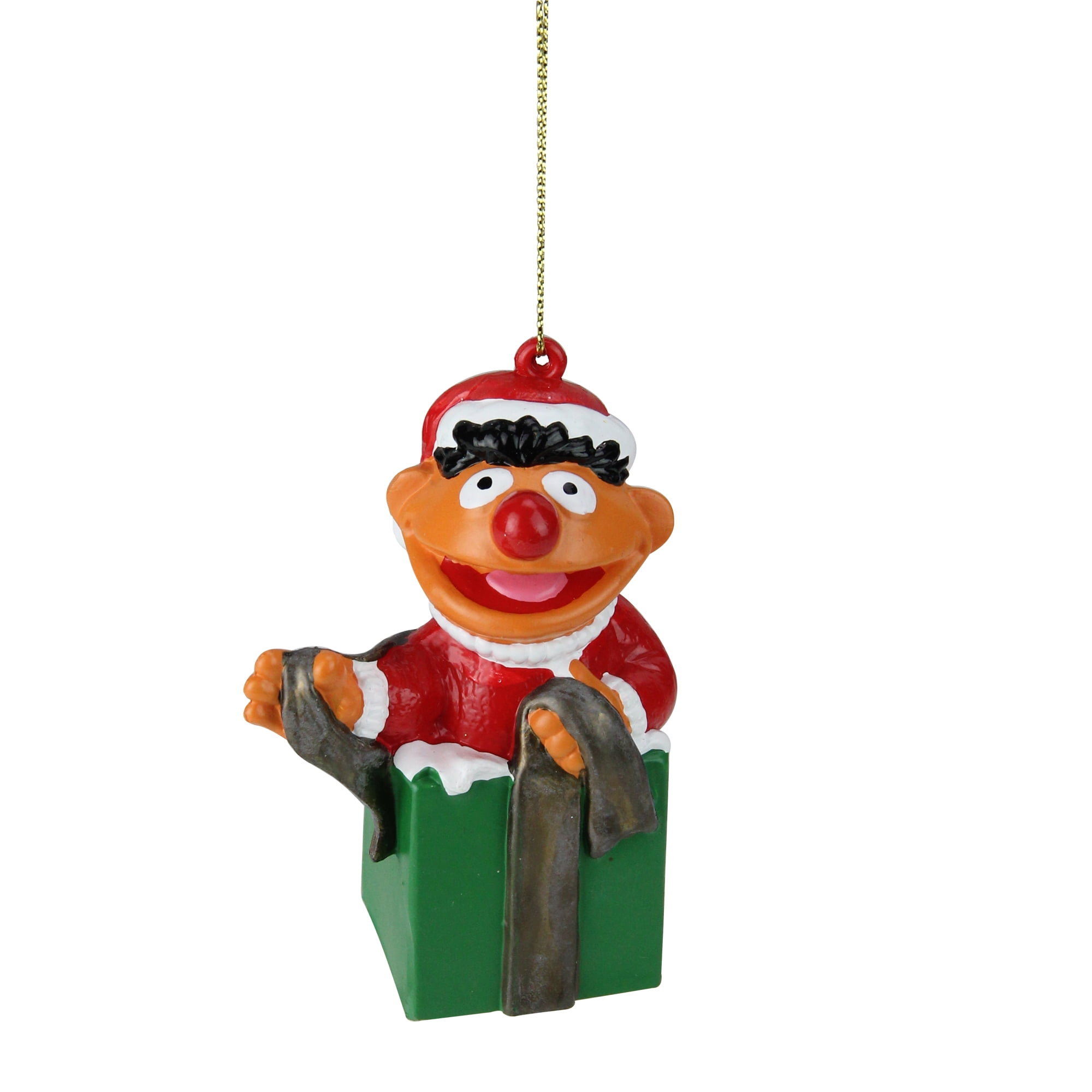 4" Sesame Street Ernie in a Present Christmas Ornament - Walmart.com