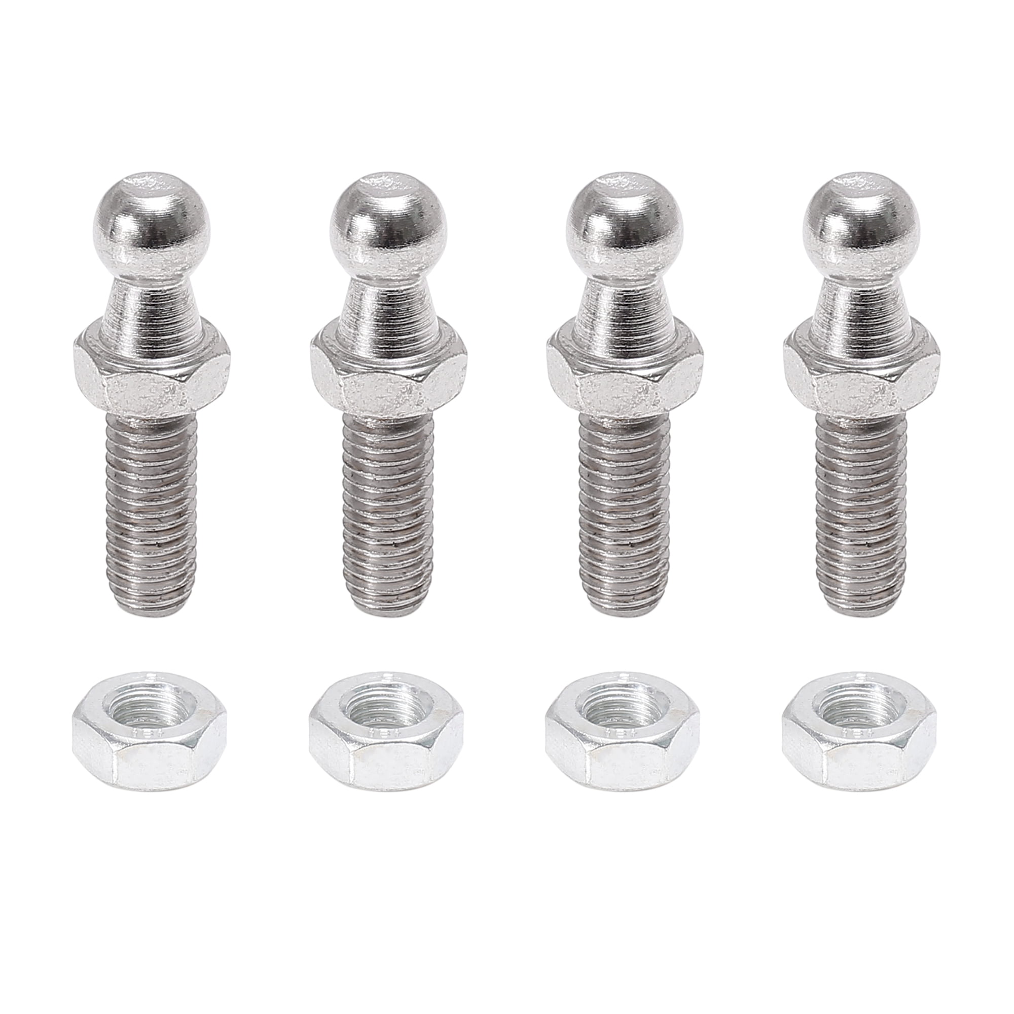 4 Set 10mm M8x20mm Car Vehicle Gas Strut Ball Studs Silver Tone for Gas ...