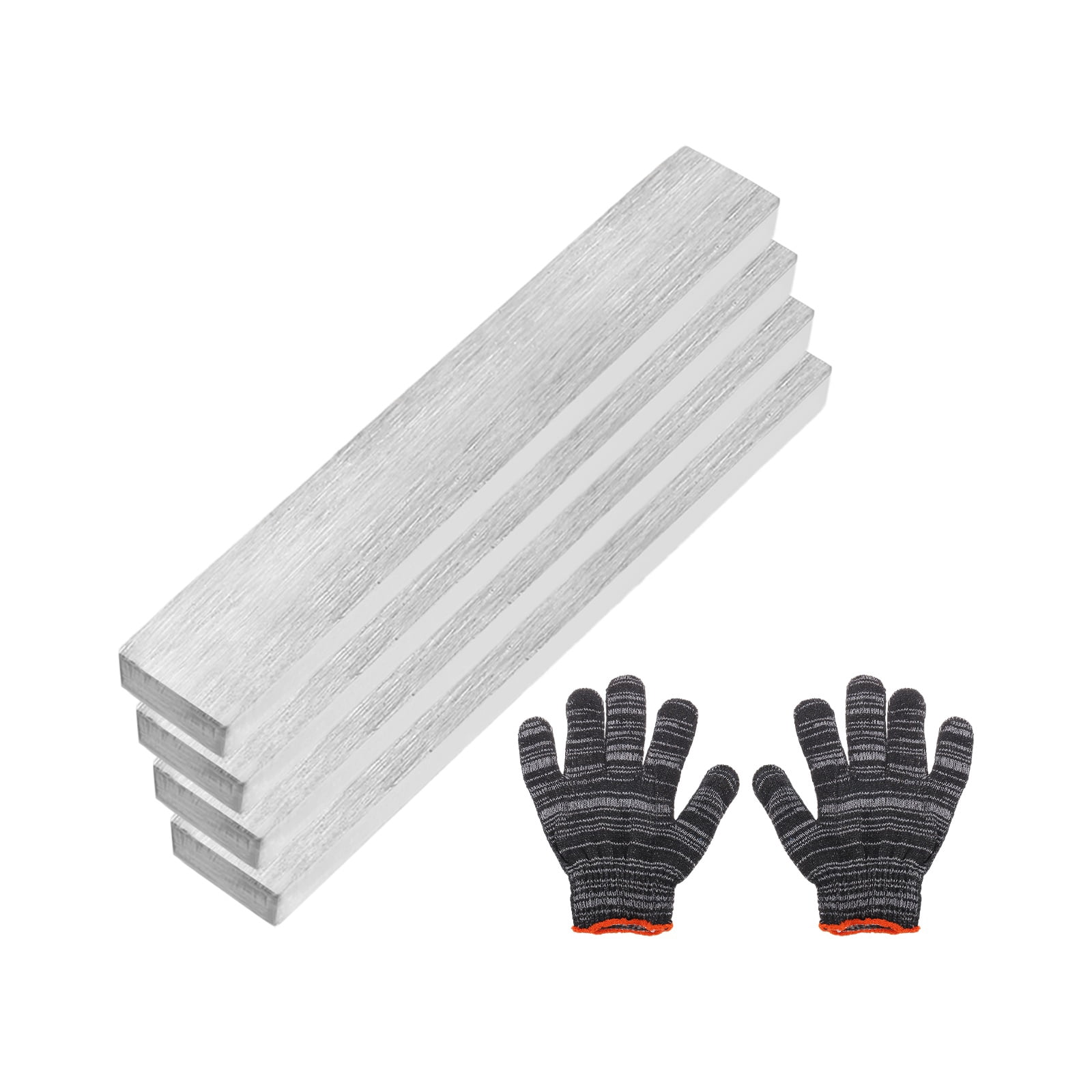 4 Set 304 Stainless Steel Flat Bar, 13/64" Thickness 19/32" Wide 3-15/ ...